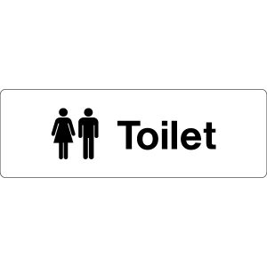 Toilet Sign 450mm x 150mm L2 Vinyl - Display Signs