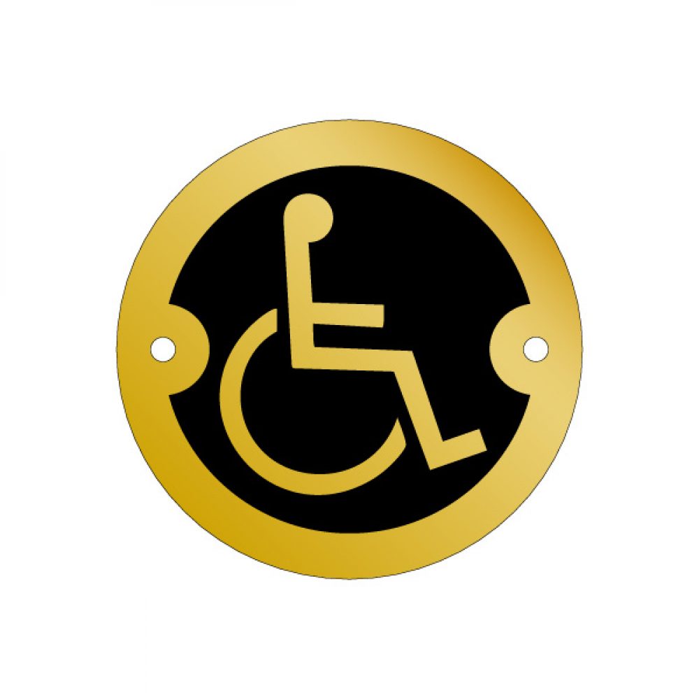 Ladies/Gents Symbol Disc Sign 75mm Diameter - Display Signs