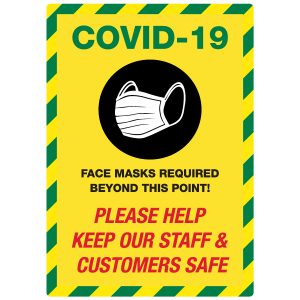 SD081 Staff & Customers Safe Sign - Display Signs