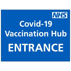 SD065 Vaccination Hub Entrance Sign - Display Signs