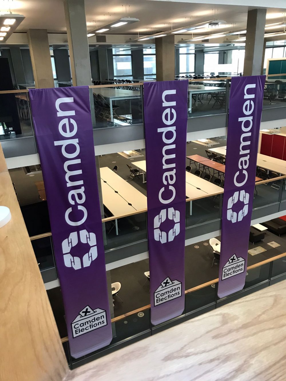 Camden Council Signage for 2024 UK General Election. - Display Signs